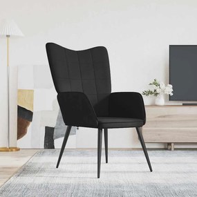 Relaxační křeslo černé textil 327947