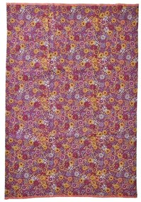 rice Bavlněná utěrka Wild Vintage Flower 50x70 cm, fialová barva, textil