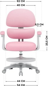 Dětská otočná židle Mark Adler Junior 4.4 Pink