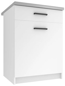Kuchyňská skříňka Belini spodní se zásuvkami 60 cm bílý mat s pracovní deskou  TOR SDSZ1-60/0/WT/WT/0/B1