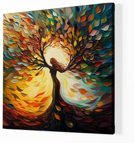 Obraz na plátně - Strom života Dívka Yggeren FeelHappy.cz Velikost obrazu: 80 x 80 cm