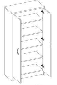 Sconto Skříň OPTIMUS 70-001 dub sonoma