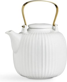 Bílá porcelánová čajová konvice Kähler Design Hammershoi, 1,2 l