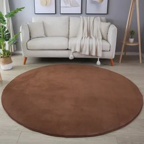 Kusový koberec kruh Sky 5400 brown Kruh 120 cm průměr