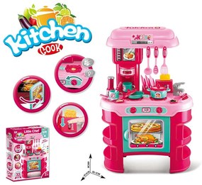 BABY MIX Dětská kuchyňka Little Chef Baby Mix růžová 32 ks