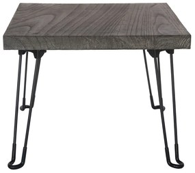 Odkládací stolek Pavlovnie šedé dřevo, 45 x 45 cm
