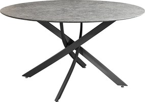 Kulatý jídelní stůl Pahukumaa 120 cm vzor šedý kámen