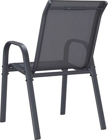 Stohovatelné zahradní židle 2 ks šedé textilenová tkanina 318778