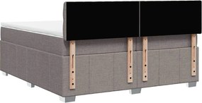 Box spring postel s matrací taupe 200x200 cm textil 3287186