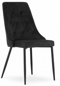 modernHOME Sada židlí IMOLA sametově černá 4 ks model_3456_4-IMOLA-ROSY01
