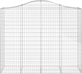 Klenutý gabionový koš 200 x 50 x 160/180 cm pozinkované železo 153398