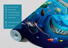 Dětská vliesová fototapeta na zed' Hledá se Nemo Žraločí past, Disney | 202 x 90 cm | DFTDNH 5313