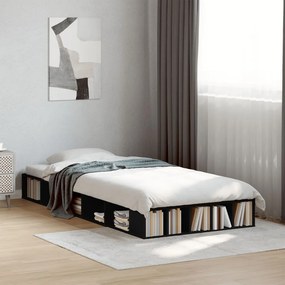 Rám postele černý 75 x 190 cm kompozitní dřevo 3280532