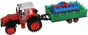 TEDDIES Traktor s vlekem s rotavátorem / Setrvačníkový pohon / 52 cm /