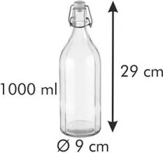 TESCOMA Láhev s klipem hranatá DELLA CASA 1000 ml