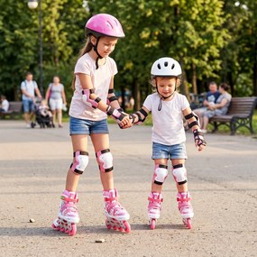 Costway Inline brusle Dětské 4 Nastavitelné velikosti Inline brusle se – l