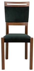 GENT 2 jídelní židle, dub stirling/zelená