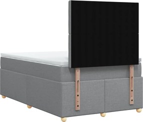 Box spring postel s matrací světle šedá 120 x 200 cm textil 3291261