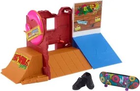 MATTEL HOT WHEELS Fingerboard skatepark / Rampa, fingerboard a boty /