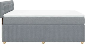 Box spring postel s matrací světle šedá 140 x 200 cm textil 3287486
