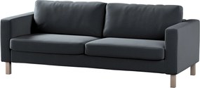 Potah na pohovku IKEA Karlstad 3-místná, nerozkládací, krátký barva šedá látka sametová