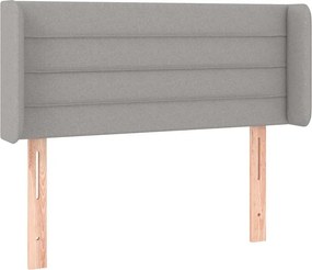 Čelo postele typu ušák světle šedé 83x16x78/88 cm textil 3118882