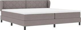 Postel s boxspringem s čelo Taupe 200 x 200 cm textil 3340112