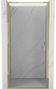 Mexen Exo, výklopné sprchové dveře 85 cm, čiré sklo, zlatá, 817-085-000-50-00