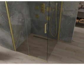 Mexen Omega sprchový kout 100x100cm, 8mm sklo, zlatý profil-čiré sklo, 825-100-100-50-00
