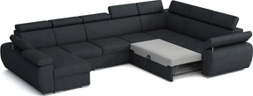 Sedací souprava BASTON | 170x390x260 cm | rozkládací + 2x úložný prostor | VÝBĚR TKANIN