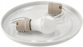 BERGE Kulaté černé přisazené stropní svítidlo N/T 2x E27 + 2x LED žárovka