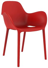 OnaDnes -20% VONDOM Červená plastová jídelní židle SABINAS