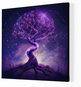 Obraz na plátně - Strom života Bleskový dotek FeelHappy.cz Velikost obrazu: 120 x 120 cm