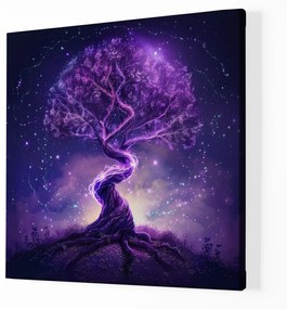 Obraz na plátně - Strom života Bleskový dotek FeelHappy.cz Velikost obrazu: 100 x 100 cm
