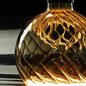 SEGULA LED Globe 150 Floating Twisted Smokey šedá / LED žárovka / E27