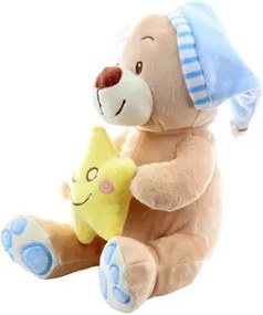 ORION Plyšový medvídek s hvězdičkou a modrou čepičkou / 23 cm / od 0 m