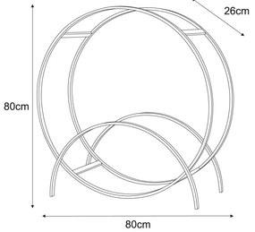 Stojan na dřevo ke krbu KS-20