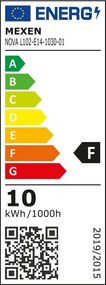 Mexen Nova, LED žárovka E14, C37, 9W, teplá - 3000K, 945 lm - L102-E14-0930-01