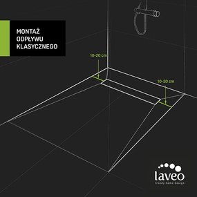 Laveo Basso, odtokový sprchový žlab, 60cm, zlatá lesklá, COB_G60D