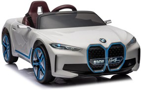 Dětské elektrické autíčko s dálkovým ovládáním BestBerg BBCC-20W – BMW i4 / nosnost 30 kg / Li-Ion baterie / bílá