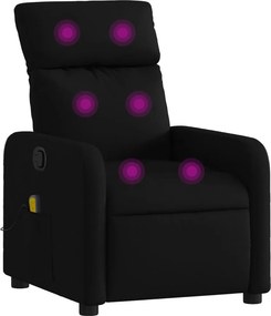 Masážní křeslo s polohovacím mechanismem, černé, látkové 3206865