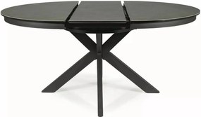 Jídelní rozkládací stůl Porto 120/160 cm keramika šedý/černý
