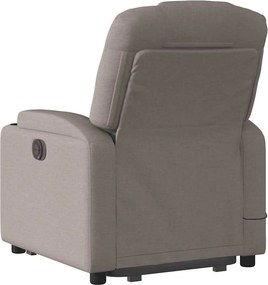 Zvedací masážní polohovací křeslo taupe textil 3204388