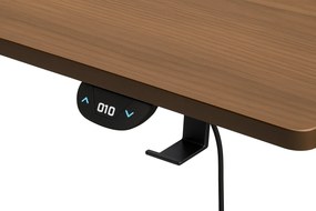 Herní stůl BR04 tmavě hnědý s černým rámem 120 cm