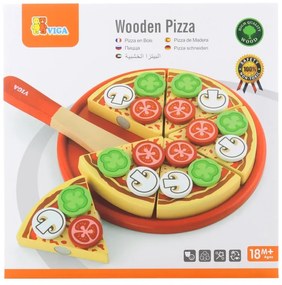 Dřevěná pizza - krájení