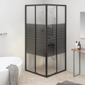 Sprchový kout s pruhovaným vzorem ESG 80 x 80 x 180 cm černý,  151849