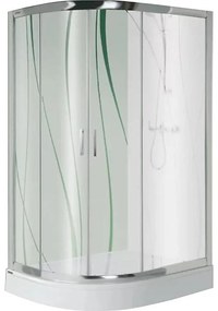 Sprchový kout půlkruhový KP4/TX5B 90/120 pravý W15 SB+BP+OBP 2EL Glass