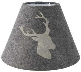 Šedé stínidlo lampy s jelenem – 23x17 cm