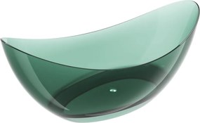 Mexen Vea, volně stojící vana transparentní 180×80 cm, zelená, sifon chrom, 58091808011