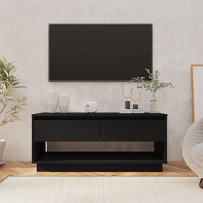TV stolek černý 102 x 41 x 44 cm dřevotříska - Default Title
